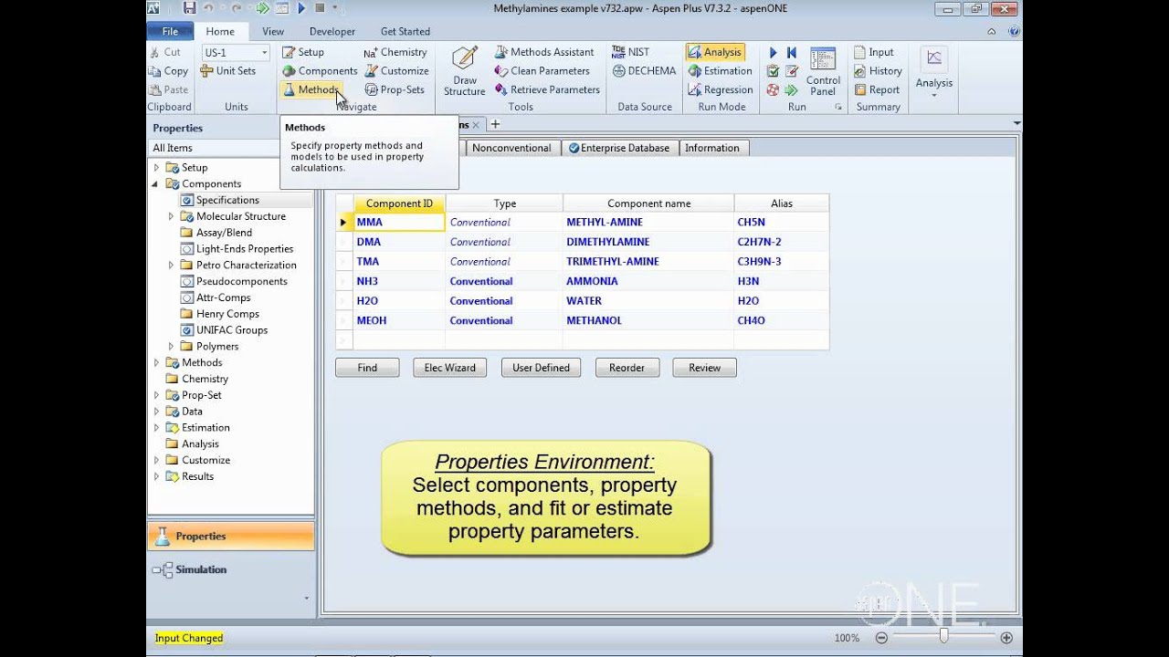 Aspen Plus Process Simulator Overview and User Interface Demonstration V7.3.2