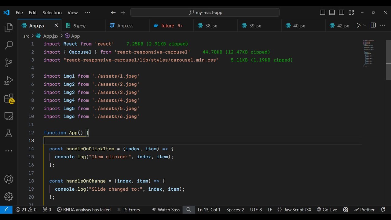 Build a React.js Responsive Image Carousel With Controls Using react-responsive-carousel in JSX