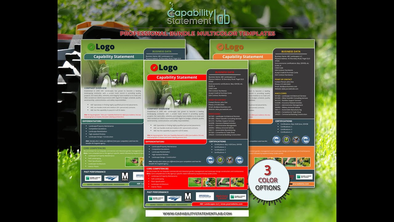 Landscaping Capability Statement Template