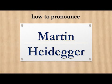 how to pronounce Martin Heidegger