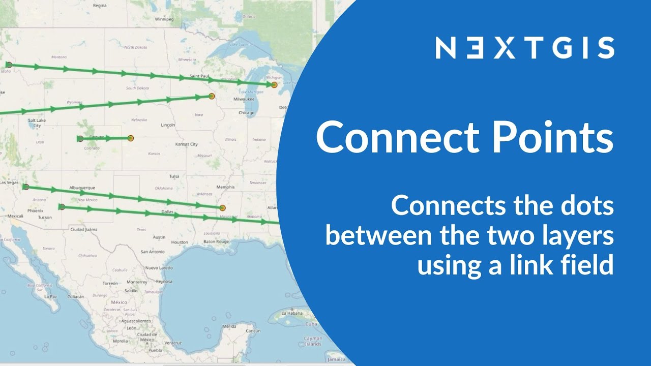 Connect Points – Connects the dots between the two layers using a link field