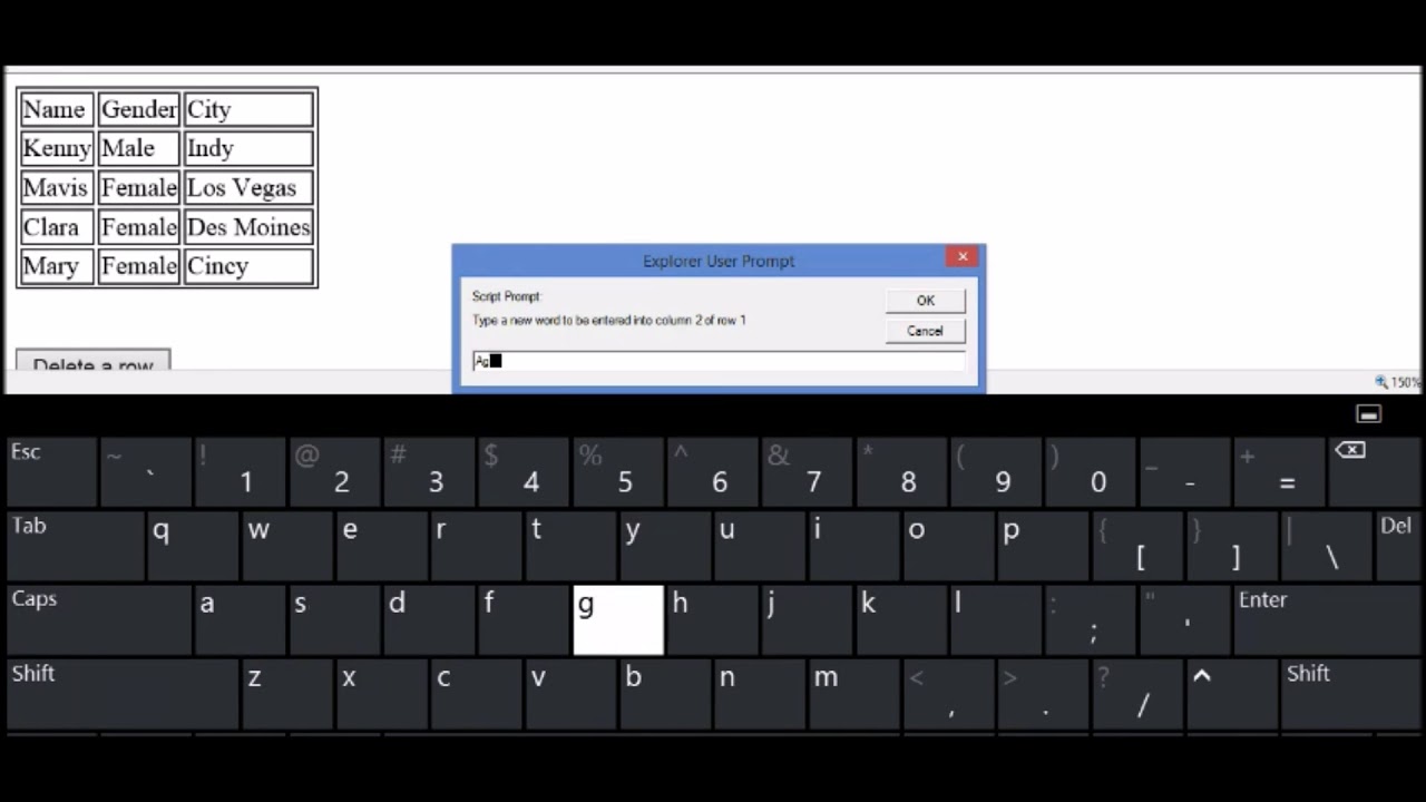 JavaScript Code to Insert Rows and Columns into HTML Table and Delete Table Rows and Columns