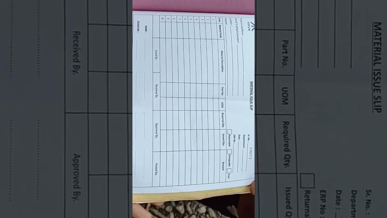 Material Issue Slip Format in Highway projects#construction #civilengineering #store
