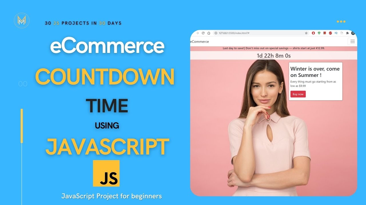 Build an eCommerce Countdown TIMER using HTML CSS and JavaScript