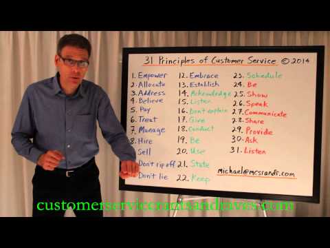 Michael's 31 Principles: 31 Principles of Customer Service