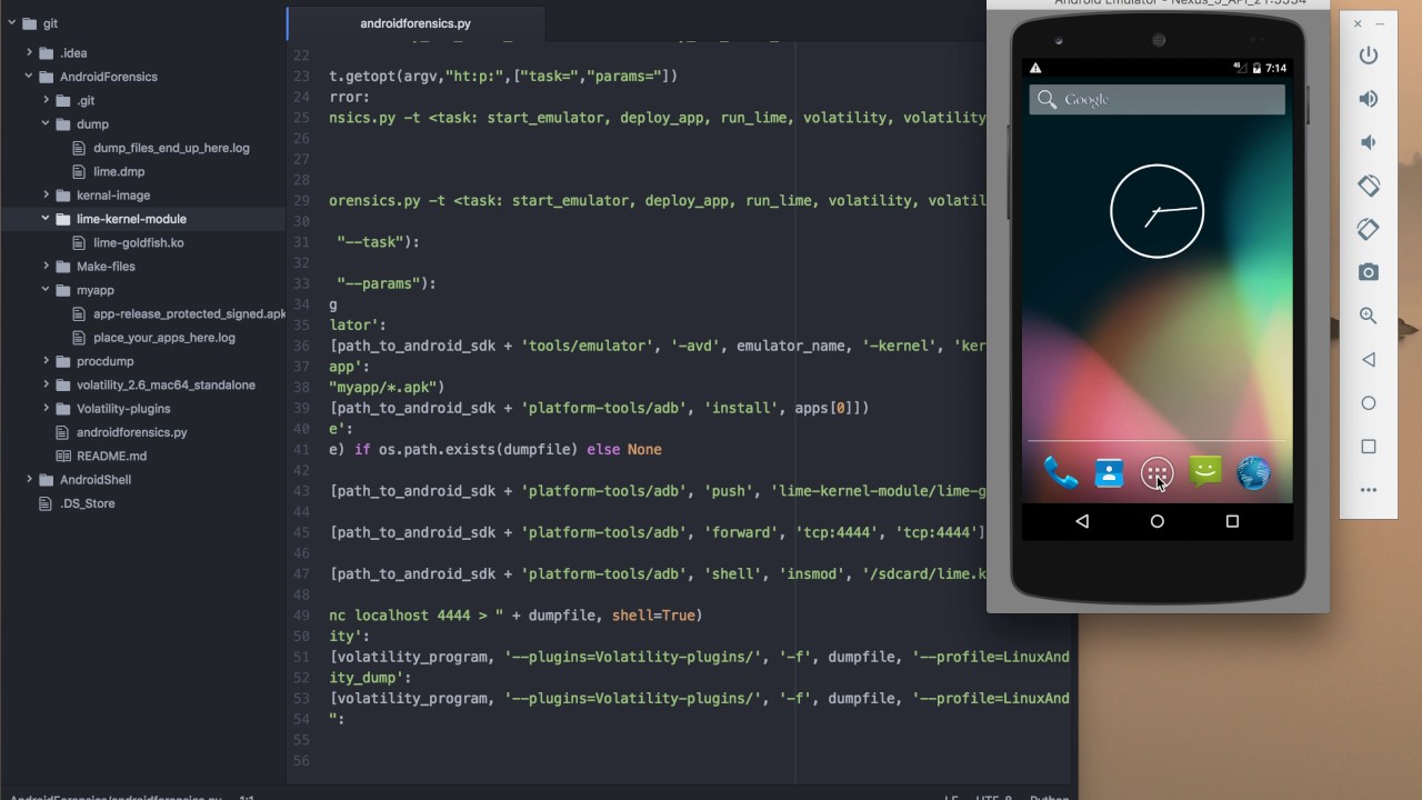 Android memory analysis using LiME and Volatility