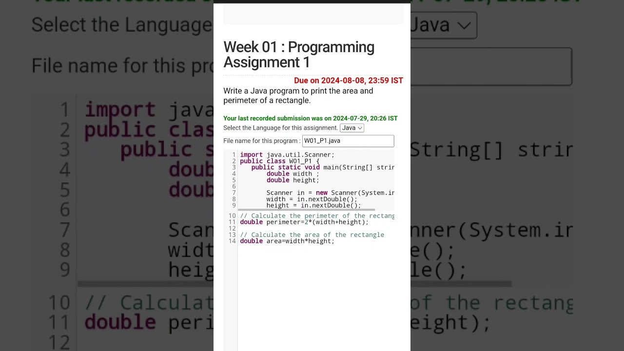 NPTEL Programming in java-Programming Assignment 1-Week 1 Solution-2024