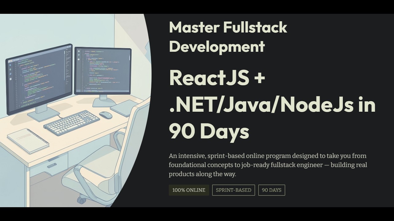 Become a Job-Ready Full Stack Developer in 90 Days | ReactJS + .NET| Live Training | Summer Training