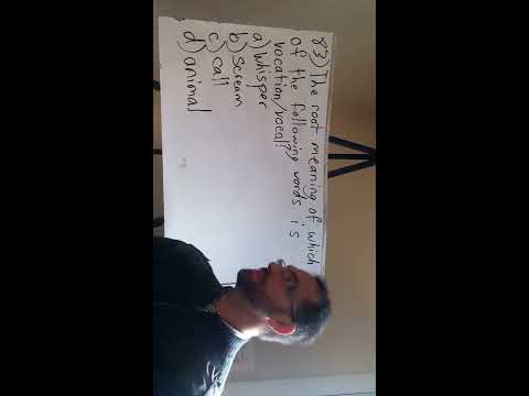 What is the root meaning of the words vocation/vocal?