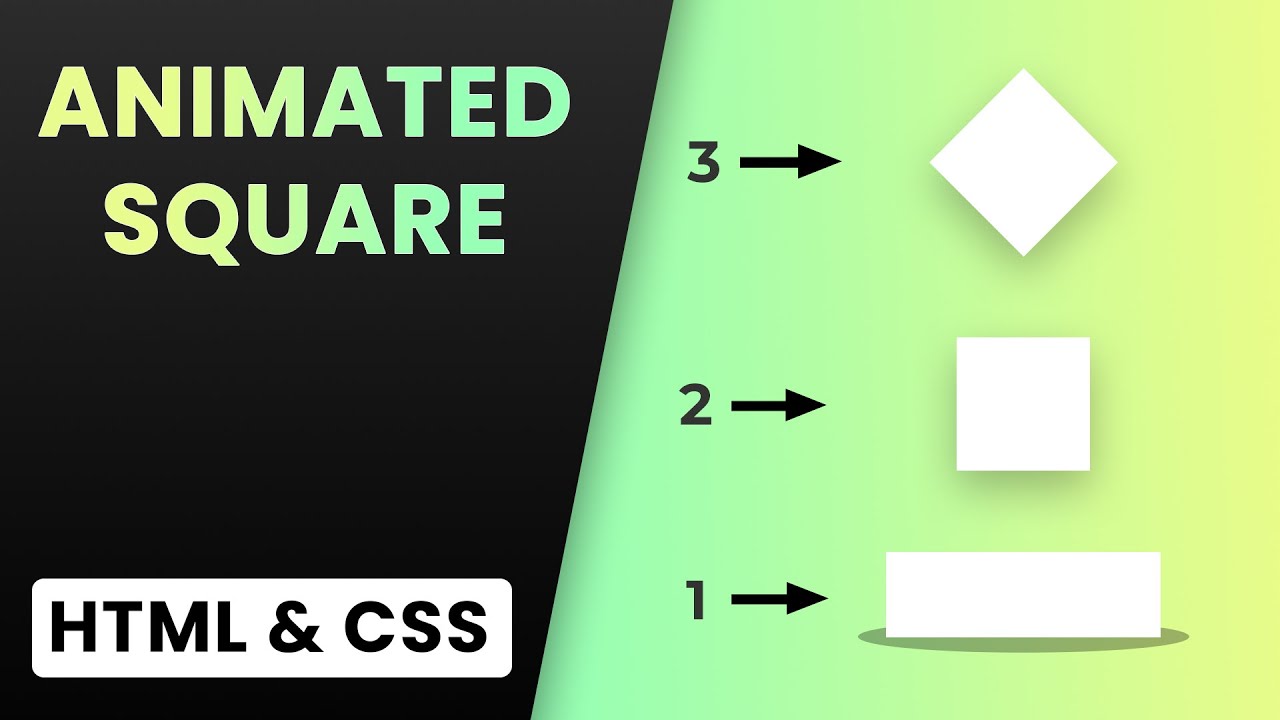 Animated Square using HTML and CSS | Step By Step Tutorial