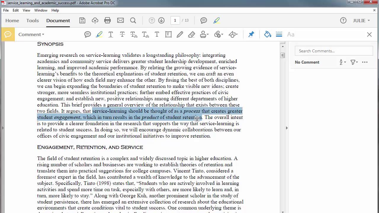 Annotate a PDF Document