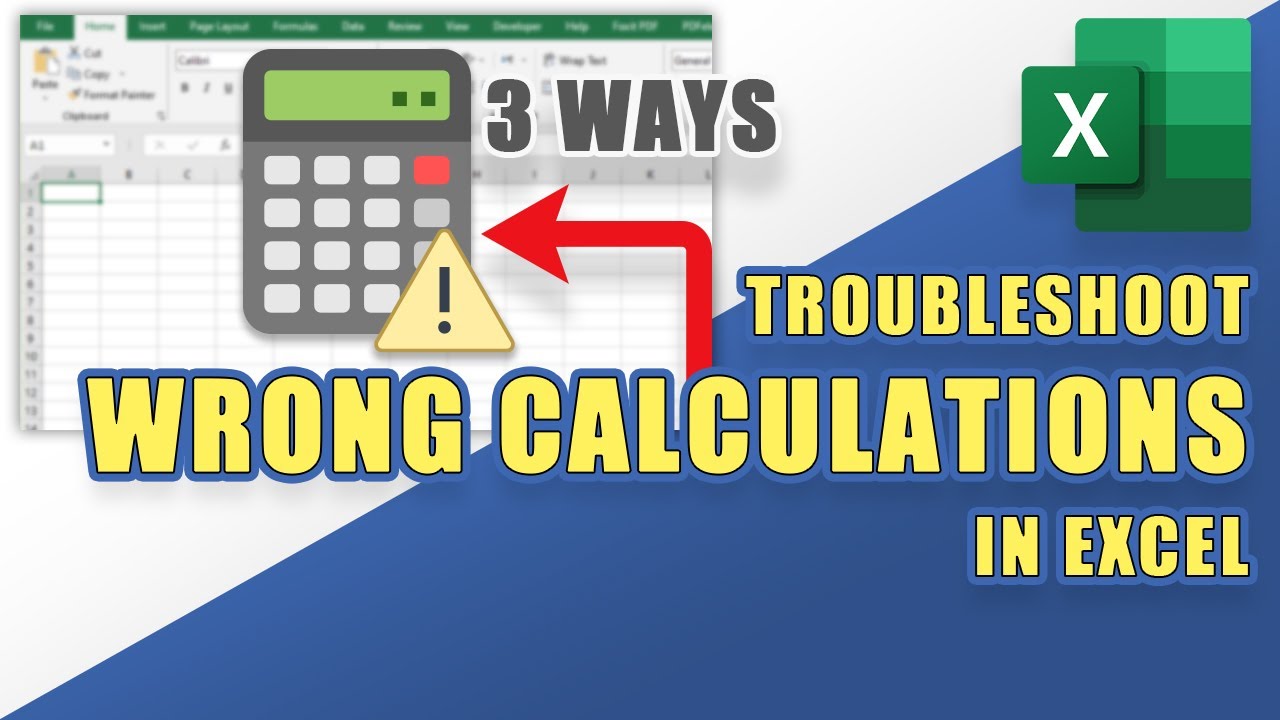 3 Simple Ways to FIX WRONG EXCEL CALCULATIONS