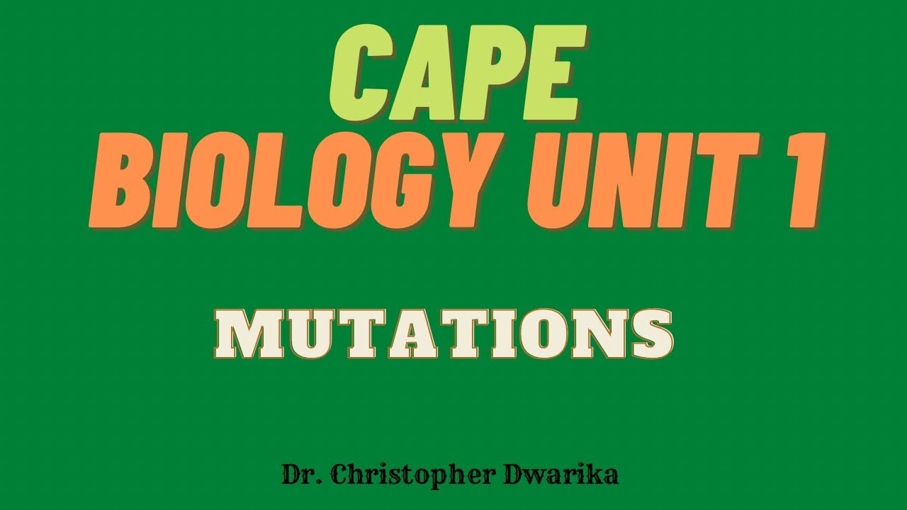 CAPE Bio Unit 1 Module 2 - Mutations