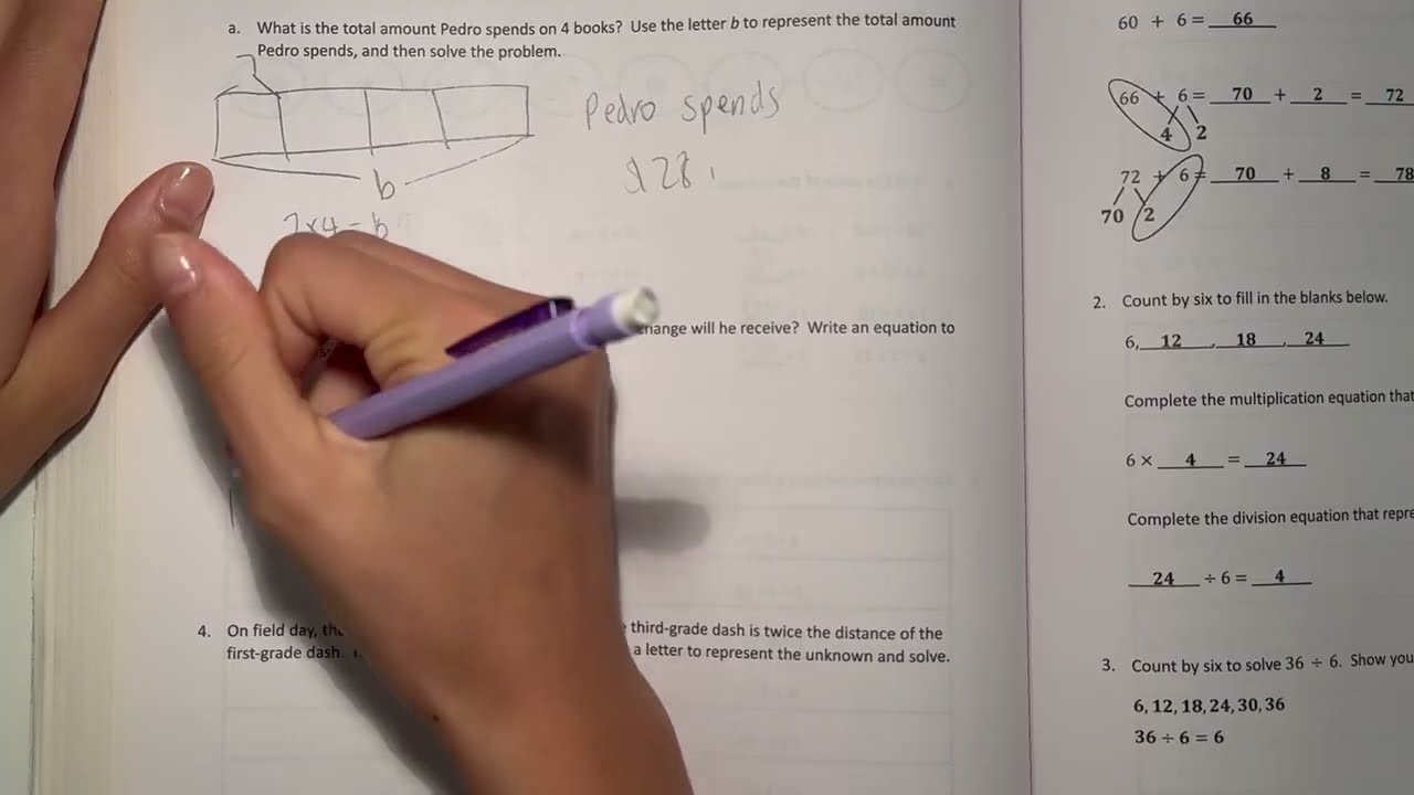 Eureka Math Grade 3 Module 3 Lesson 3 Homework (Succeed) | Math With Aubrey