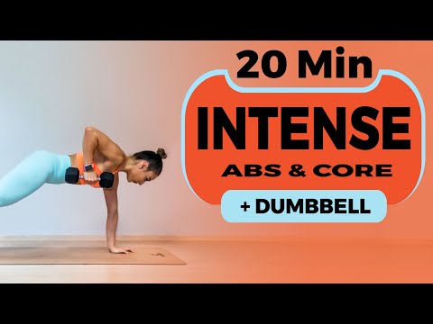 20 MINUTES ABS AND CORE WITH DUMBBELL - WEIGHTED ABS WORKOUT - INTENSE AB - YOU CAN DO IT EVERYWHERE