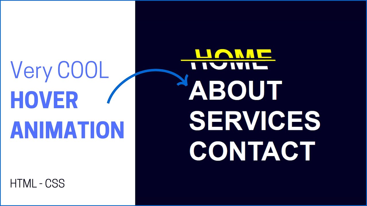Create Split Hover Animation | CSS & HTML