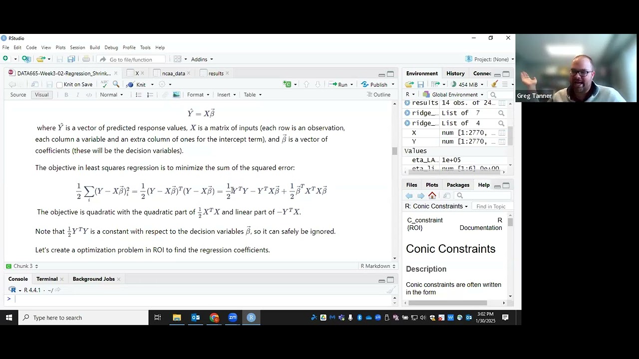 Regression Optimization in R with ROI