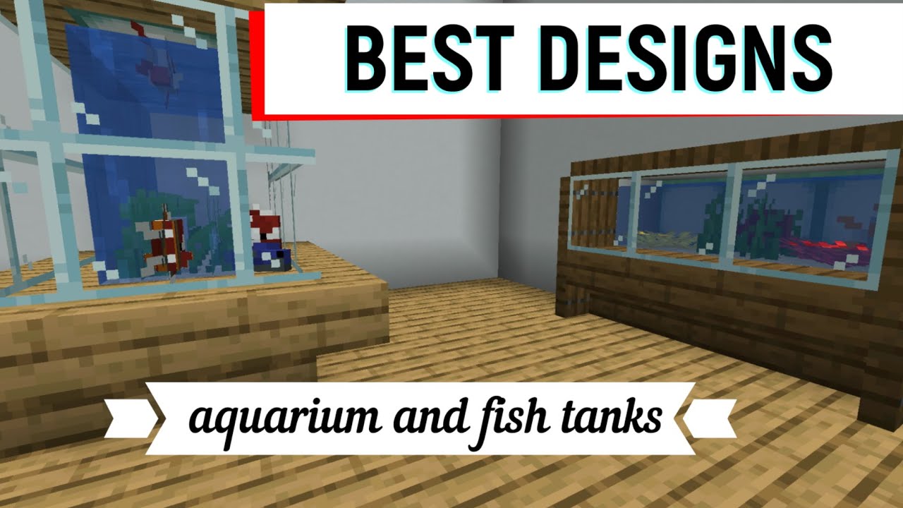 Minecraft Easy Fish Tank Aquariums designs Tutorial (You Can Build)