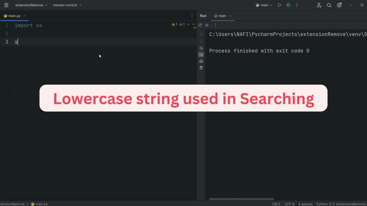 Converting a Python String to Lowercase String || Python Tutorial