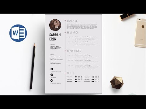 Clean CV Template Design in Microsoft Word +Docx file