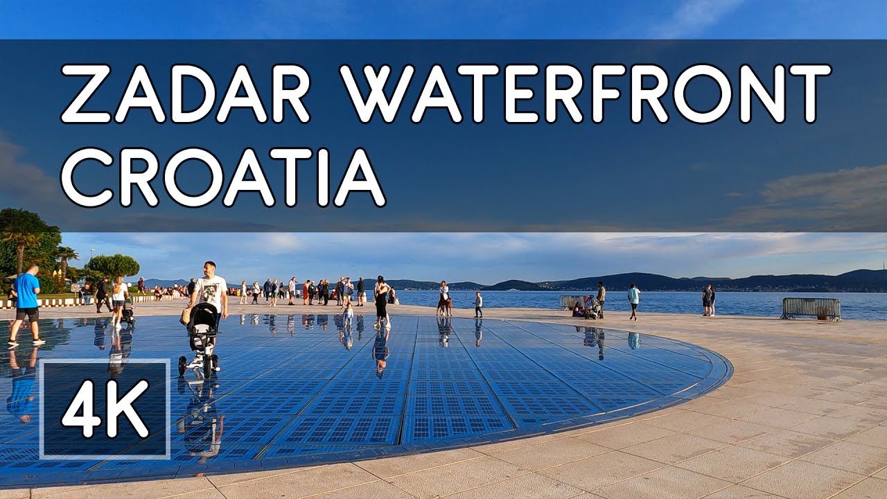 Walking Along the Zadar Waterfront, Croatia - 4K UHD Virtual Travel