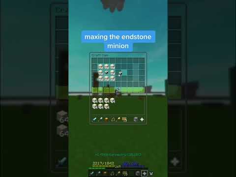 Maxing the endstone minion in Hypixel Skyblock 😳 #shorts