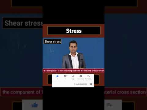 Stress | Normal stress | Shear Stress | #shorts #stress #physics