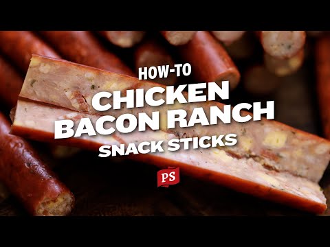 How To Make Chicken Snack Sticks | Chicken Bacon Ranch Snack Stick