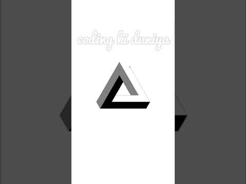 π₯3D Penrose triangle by python #python #coding #shorts