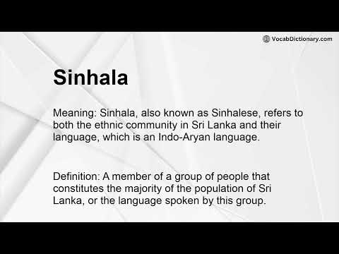 Sinhala Meaning