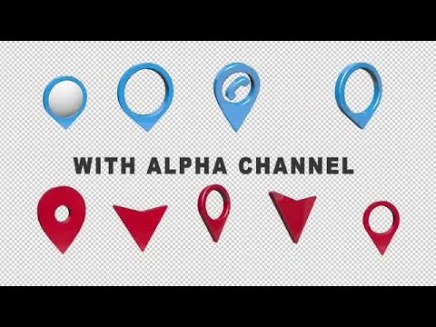 3D Looped Map Icons 2 Stock Motion Graphics