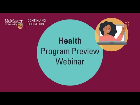 Health Program Preview Winter 2023 – Presented by McMaster Continuing Education