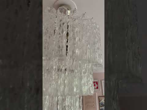 Large Murano Glass Chandelier in the style of Venini