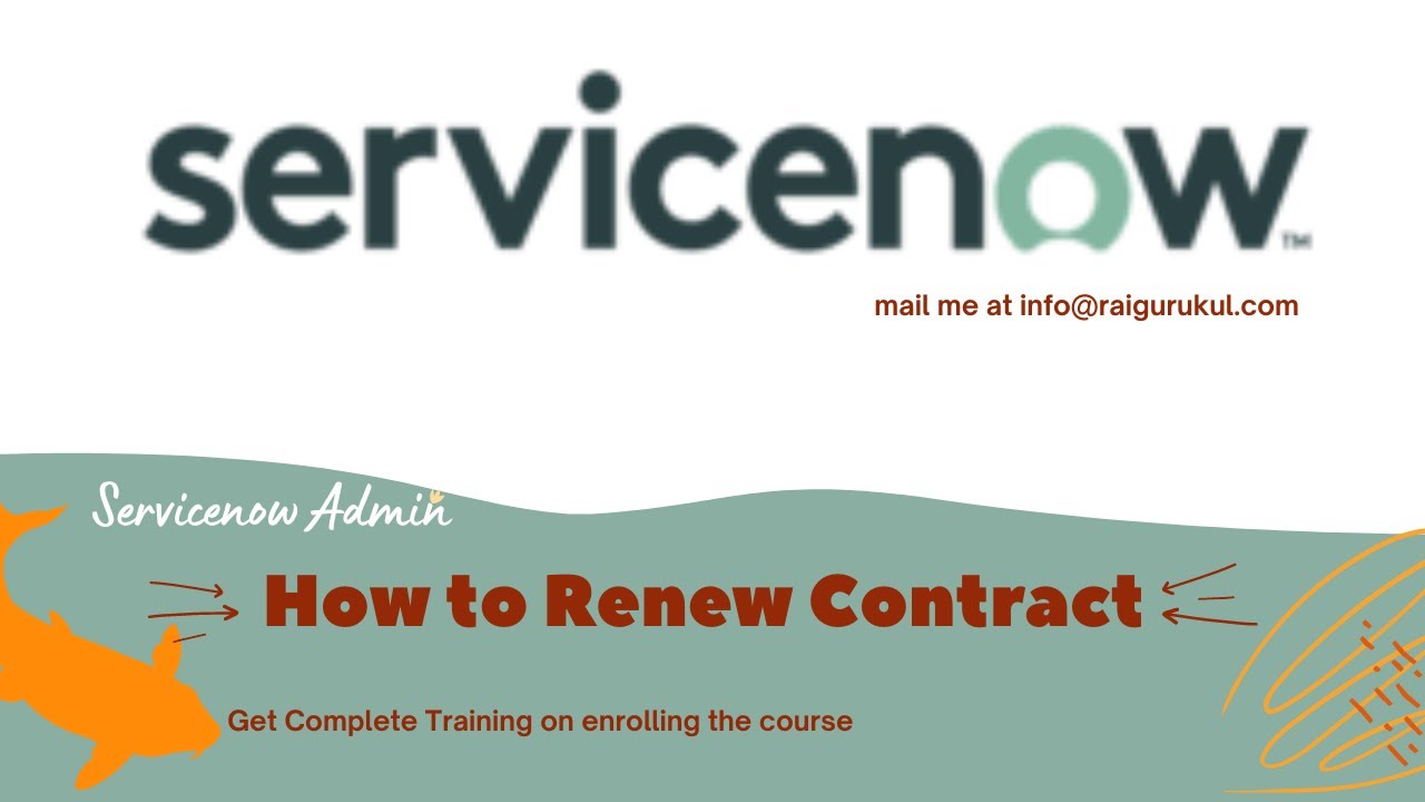 How to Renew Contract in ServiceNow | Servicenow Admin