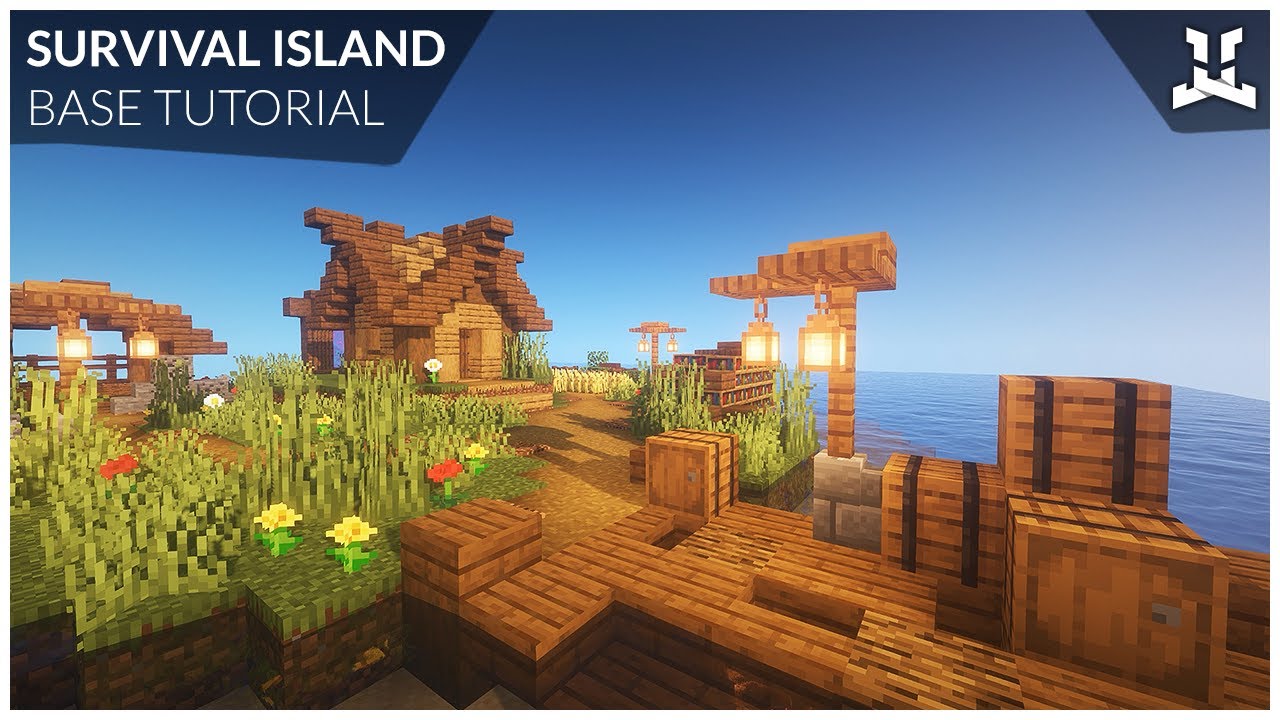 Minecraft | SURVIVAL ISLAND BASE (How to Build: Relaxing Tutorial)