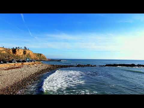 Drone flying over Royal Palms and White Point San Pedro CA