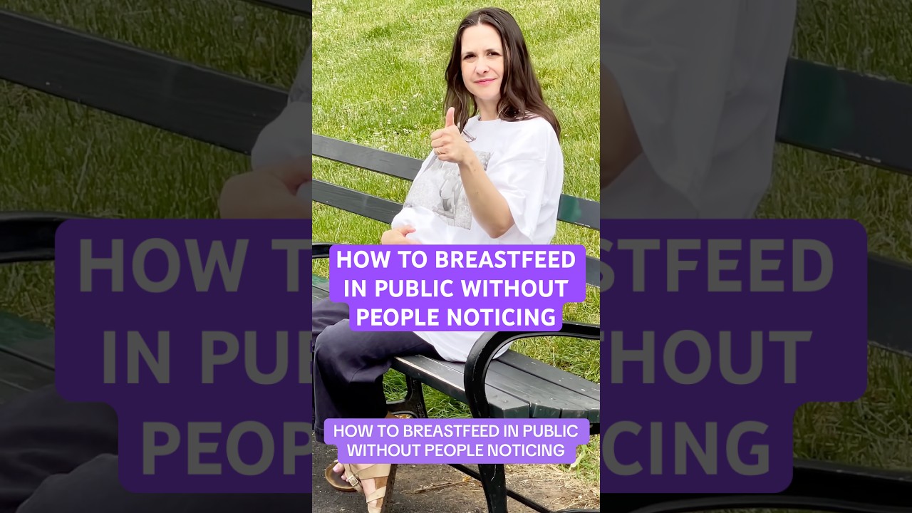 How to breastfeed in public without people noticing #abcparenting #parenttok #babytok #baby #comedy