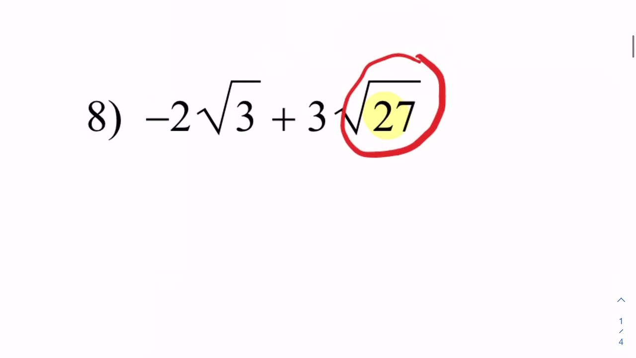 Kuta Tutorial: adding and subtracting radicals