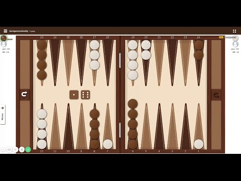 Girl wins backgammon game with a gammon against computer!!