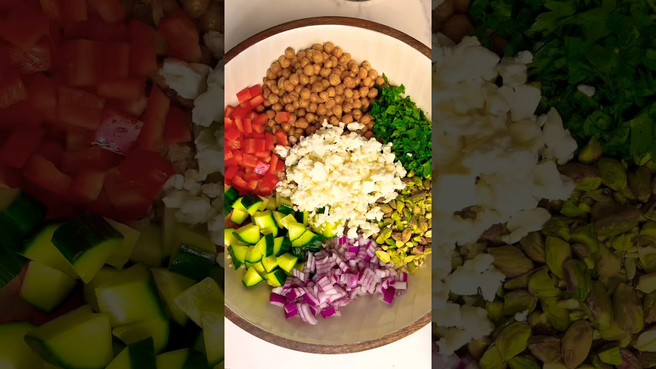 Modified Viral Jennifer Aniston Quinoa Salad😋✨ #glutenfree #healthyfood #recipe #protein #mealprep