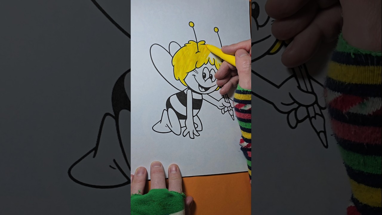 Coloring Maya the Bee #maya #art #colors