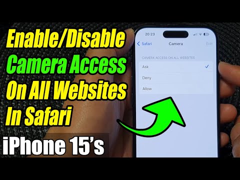 iPhone 15/15 Pro Max: How to Enable/Disable Camera Access On All Websites In Safari