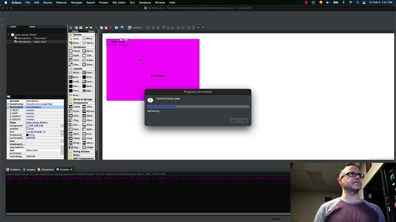 Simple Java GUI Framework SpringLayout