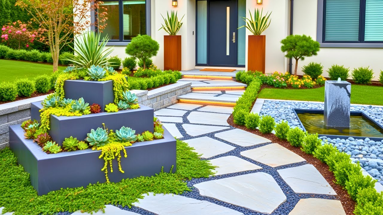 Contemporary Front Yard Landscaping Ideas: Modern Curb Appeal and Low-Maintenance Front Garden Tips