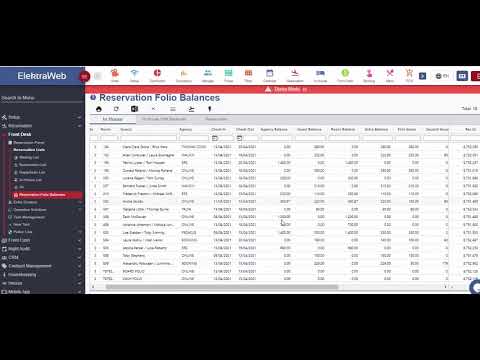 How to Check Folio Balances in ElektraWeb?