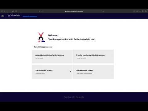 Twilio Number Management Function Overview