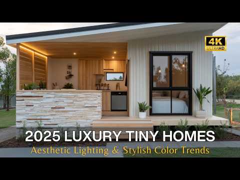 2025 Luxury Tiny Homes with Aesthetic Lighting, Modern Minimalist Decor & Stylish Color Trends
