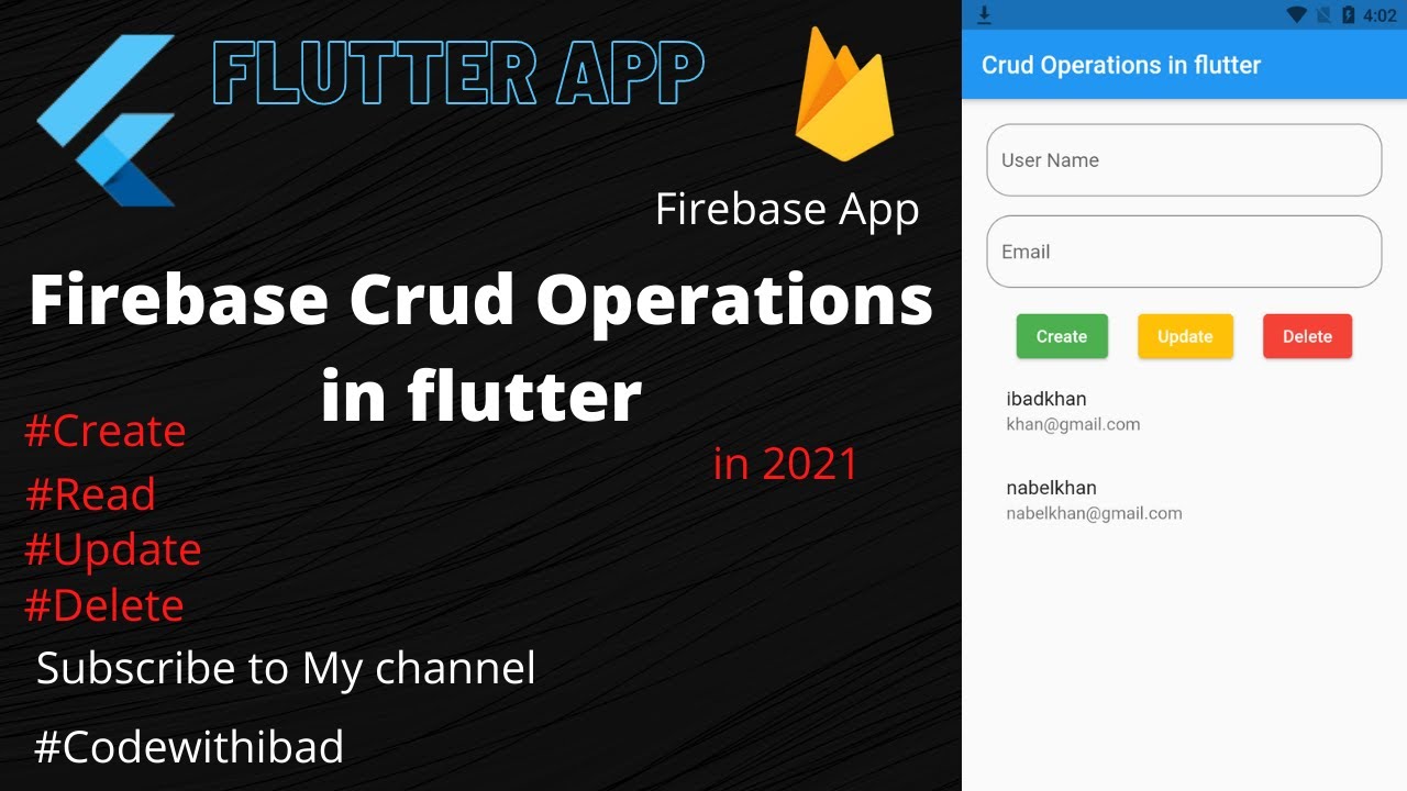 Crud In Flutter || Complete Flutter Firebase Cloud Firestore Database CRUD | Flutter Firebase CRUD