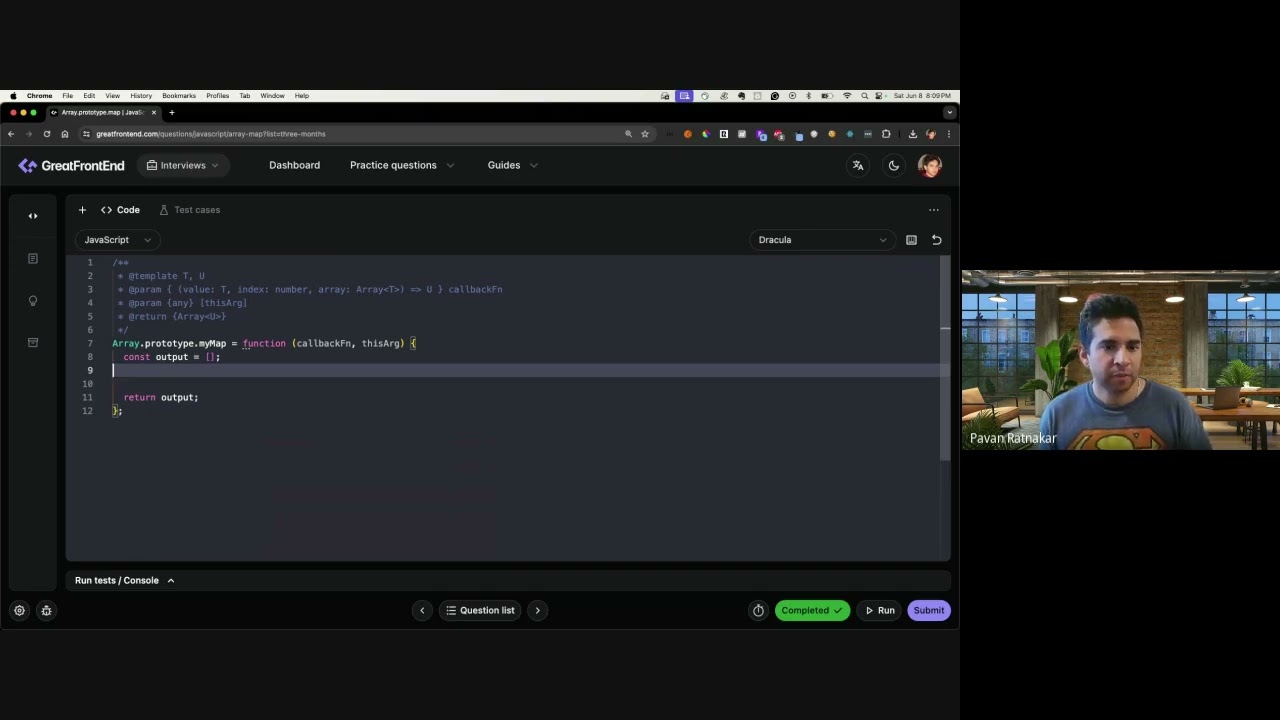 Frontend interview - Array.prototype.map | Javascript