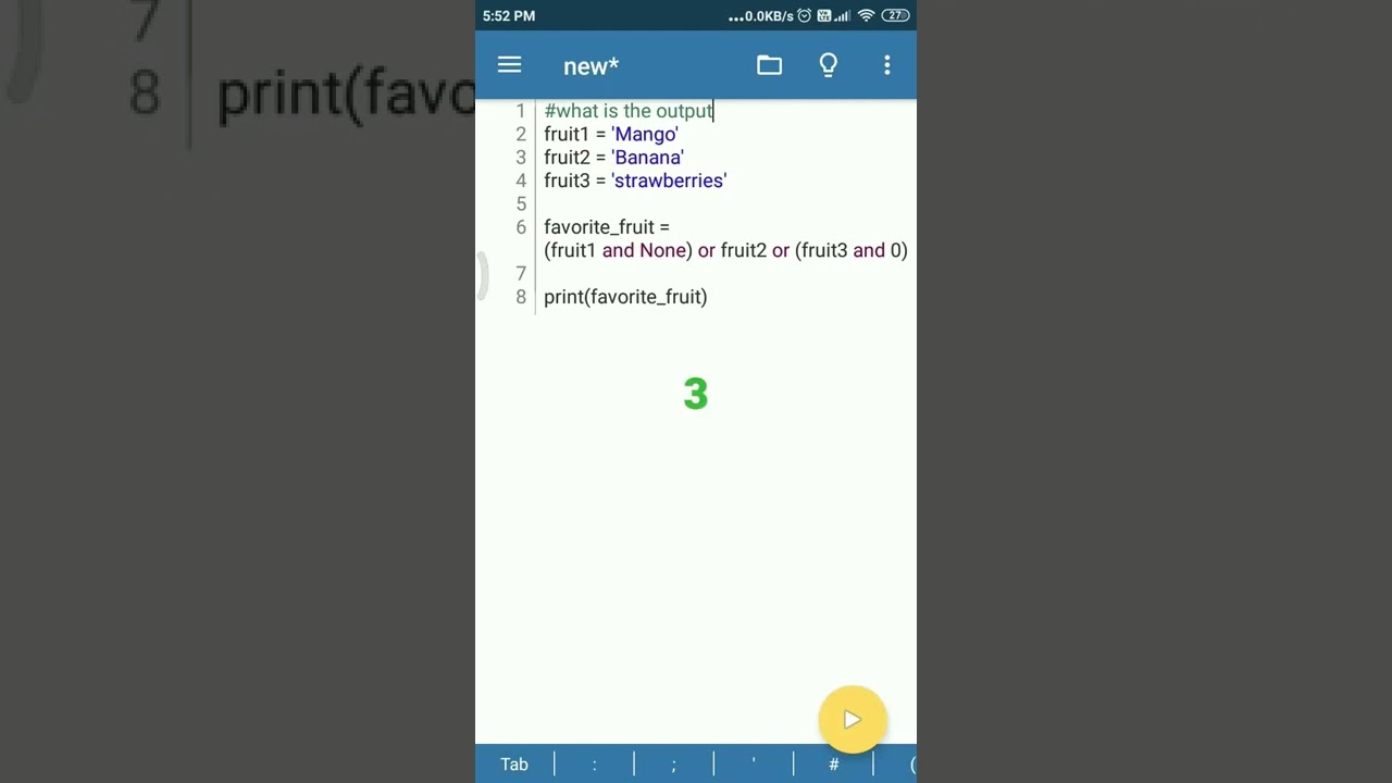 Guess your favorite fruit  #shorts #easy #python #question #coding  #beginners #pydroid